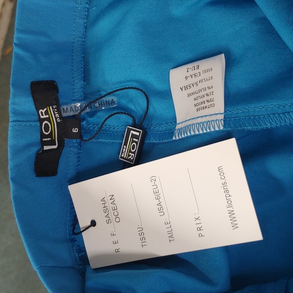 Lior Paris | Pants & Jumpsuits | Lior Paris Sasha Ocean Blue Pull Up Pants Nwt | Poshmark